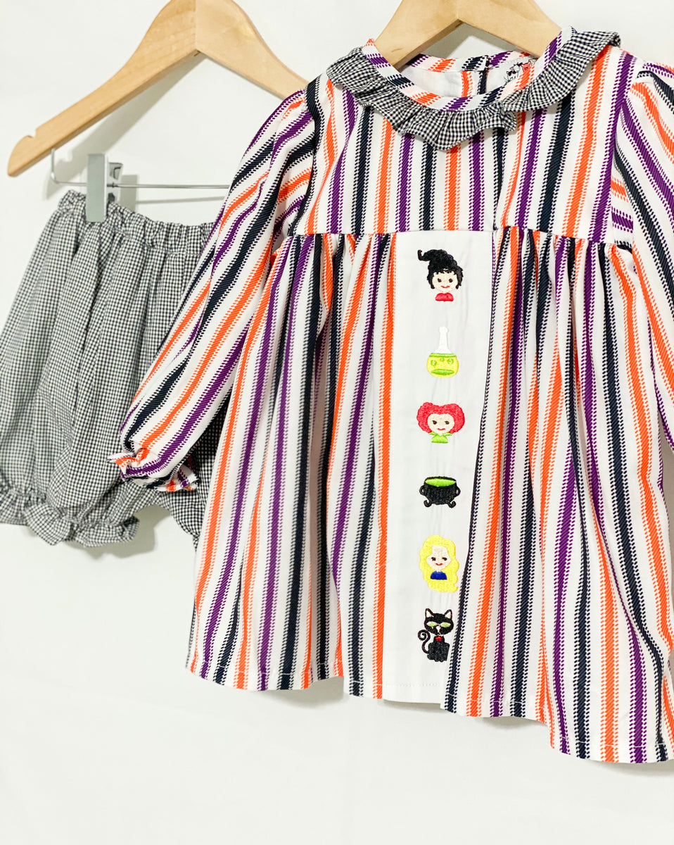 Girls Halloween Bloomer Set – The Trendy Toddler Smocked
